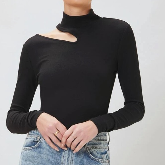 Tops | Luxe Cutout Neck Bodycon Blouse Last Few | Poshmark
